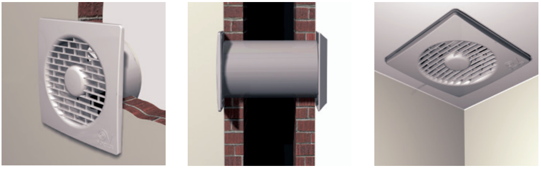 Ventilator axial de perete Vortice Punto Filo - Brass Bearing MF 100/4", debit 85 mc/h